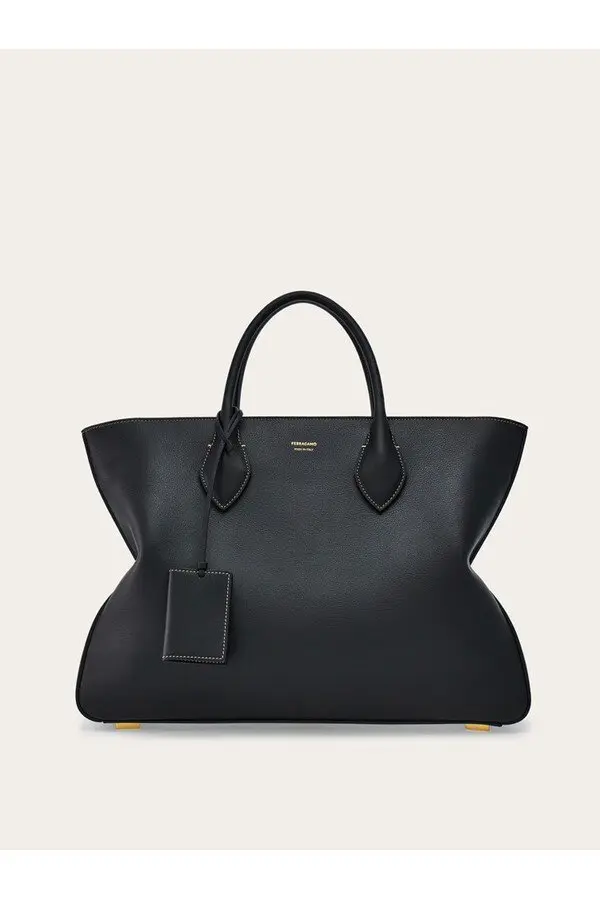 FERRAGAMO Star-shaped Large Tote Bag - Black