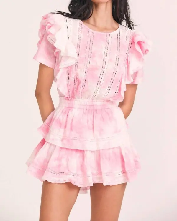 LoveShackFancy Natasha Dress In Island Pink Hand Dye - Multi | Editorialist