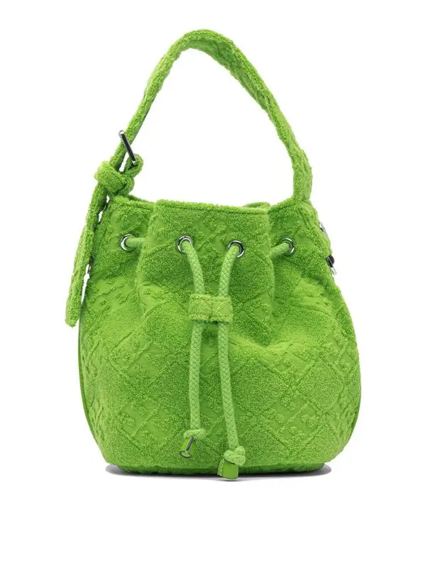 Tory Burch T Monogram Terry Mini Bucket Bag - Green