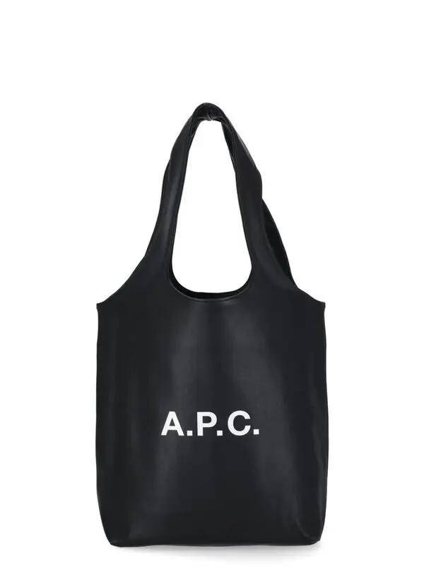 A.p.c. Eco Leather Shoulder Bag - Black