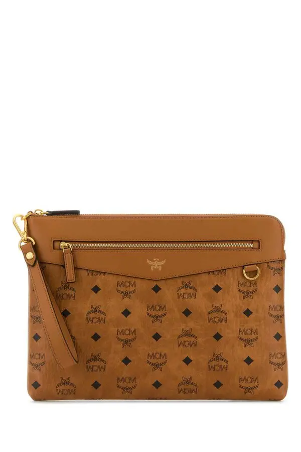 Mcm Canvas Clutch - Printed