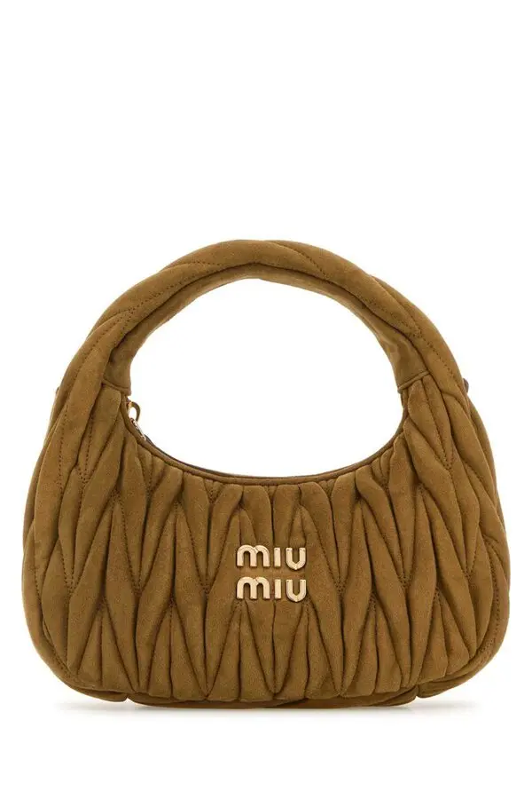 Miu Miu Suede Handbag - Green