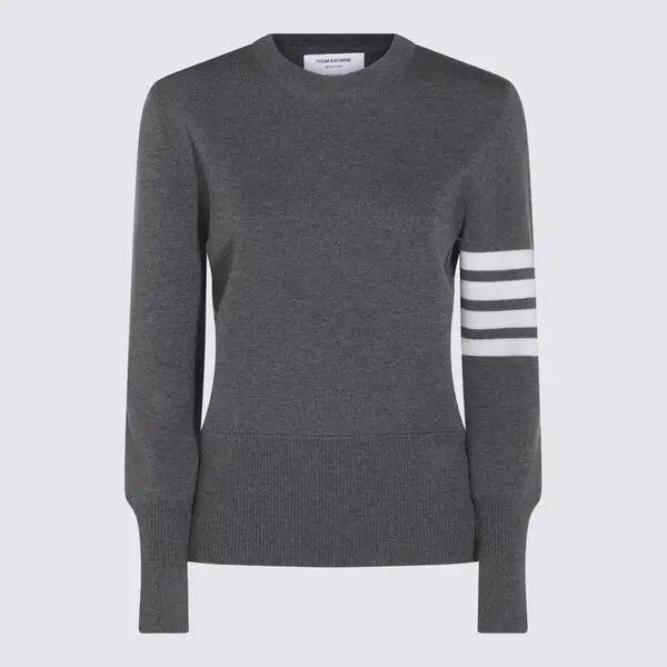 Thom Browne Dark Wool Knitwear - Grey