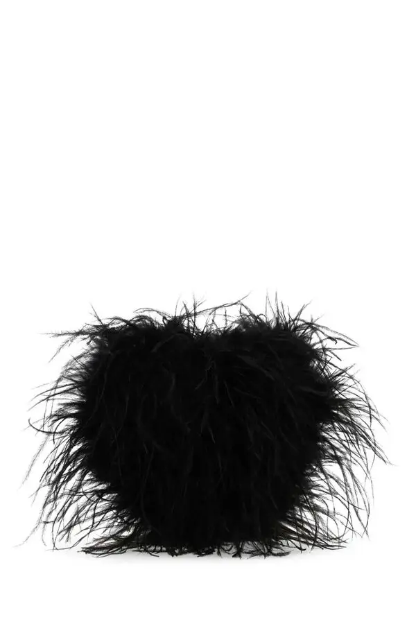 Alexander Wang Feathers Clutch - Black