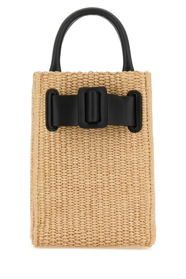 Boyy Raffia Bobby Tourist Epsom Handbag - Beige O Tan