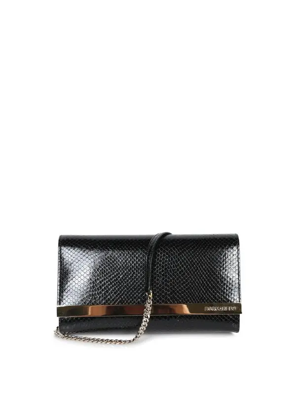 Dsquared2 Reptile Effect Leather Clutch - Black
