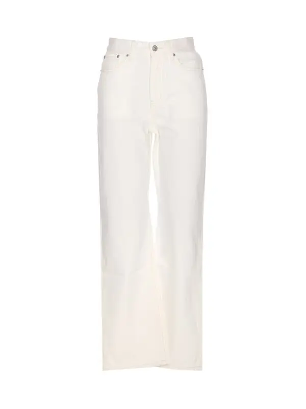 DUNST Straight Leg Jeans - White