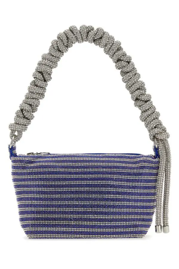 Kara Handbag With Rhinestone Embellishments - Stripped