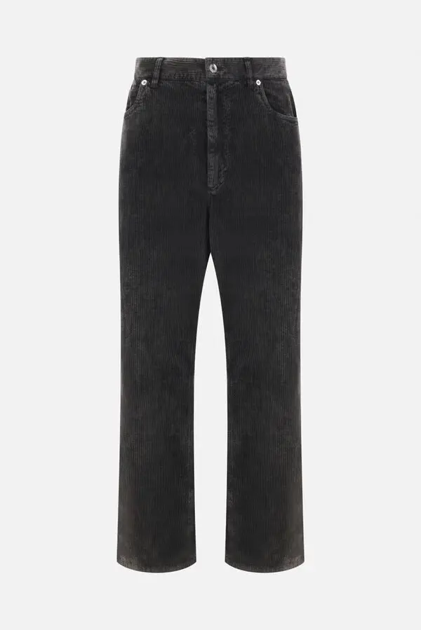 Dolce & Gabbana Oversized Corduroy Trousers - Black