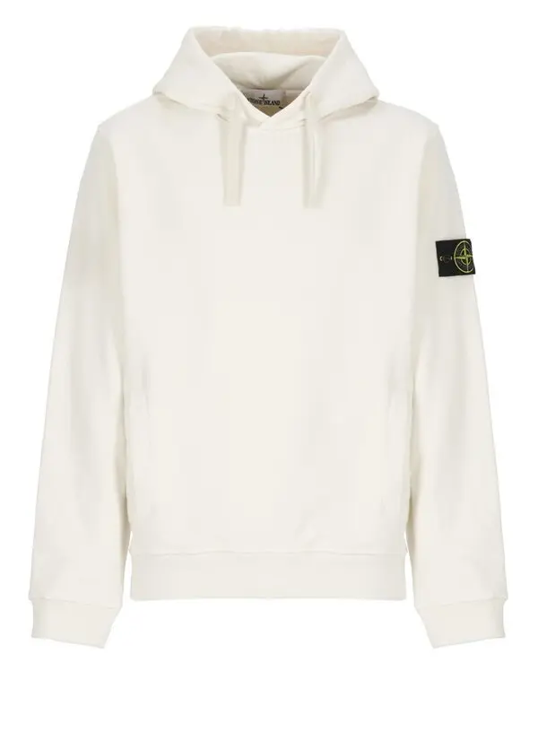 Stone Island Cotton Hoodie - Beige