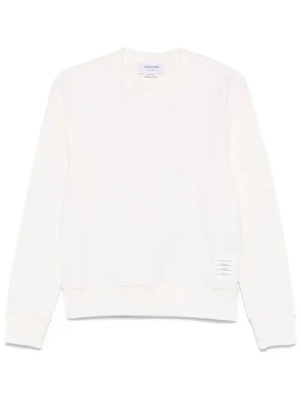 Thom Browne Long Sleeve Sweater - White