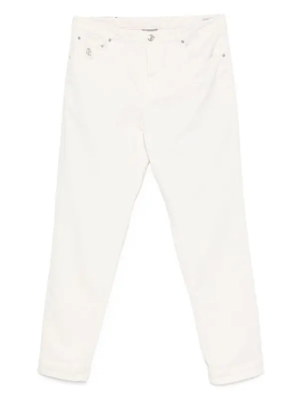Brunello Cucinelli Cotton Trousers - White