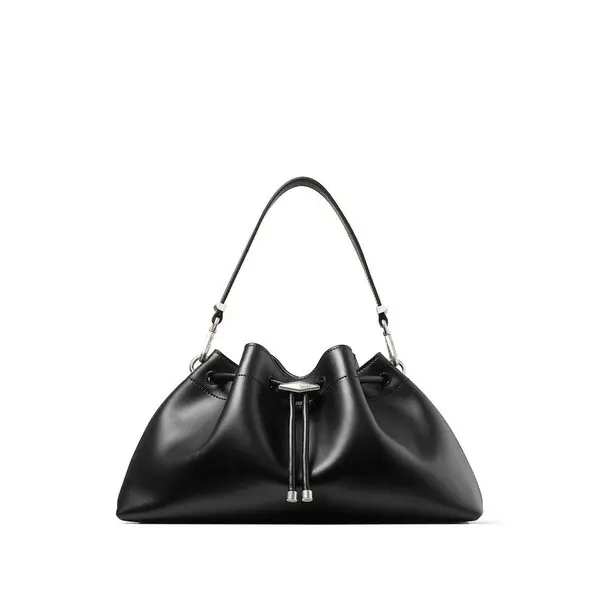 JIMMY CHOO Leather Bucket Bag - Black