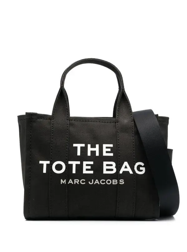 Marc Jacobs Small Tote Handbag With Logo - Black