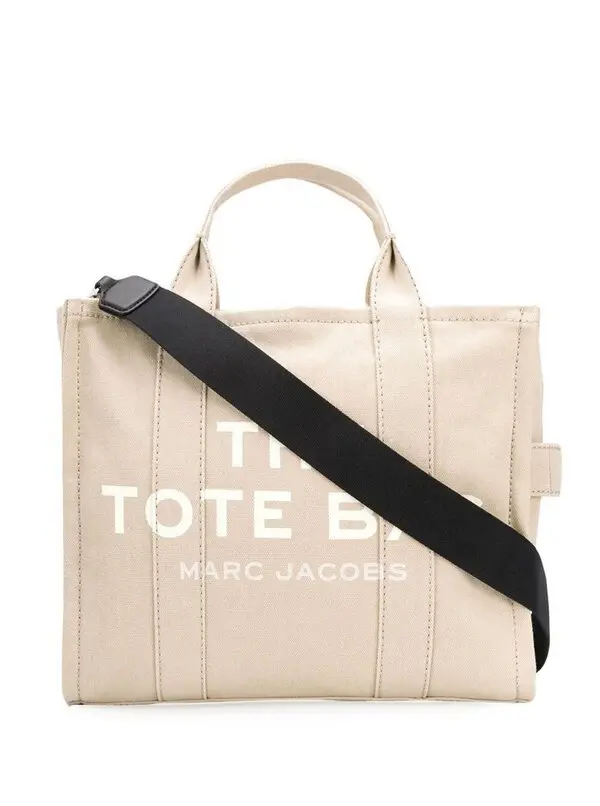 Marc Jacobs Tote Bag With Logo Print - Beige