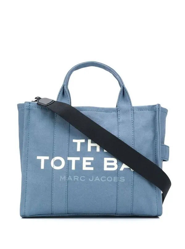 Marc Jacobs Traveler Tote Handbag With Logo Print - Blue