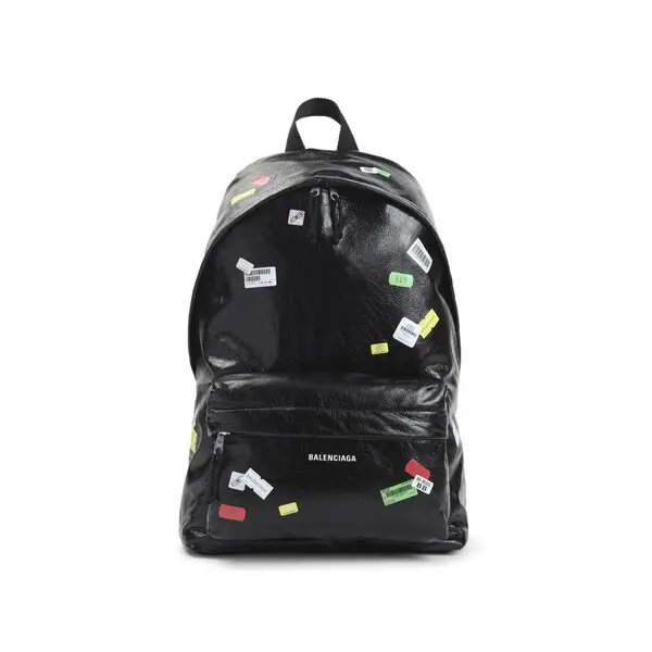 Balenciaga Leather Explorer Backpack - Black