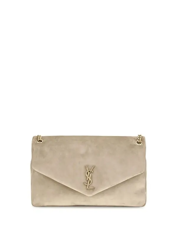 Saint Laurent Large Calypso Shoulder Bag - Beige