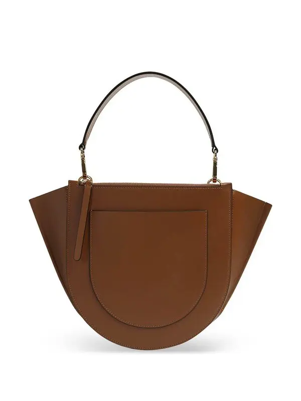 WANDLER Hortensia Medium Leather Tote Bag - Brown
