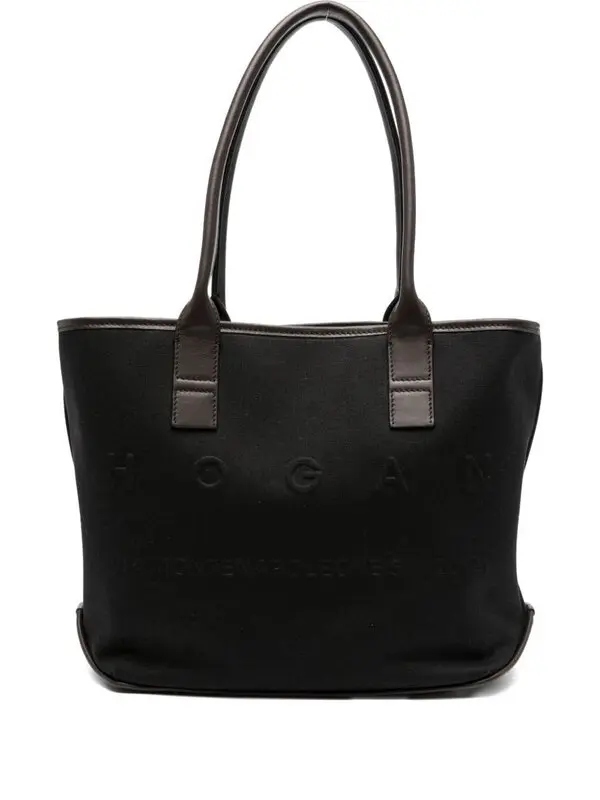 Hogan Script Small Tote Bag - Black