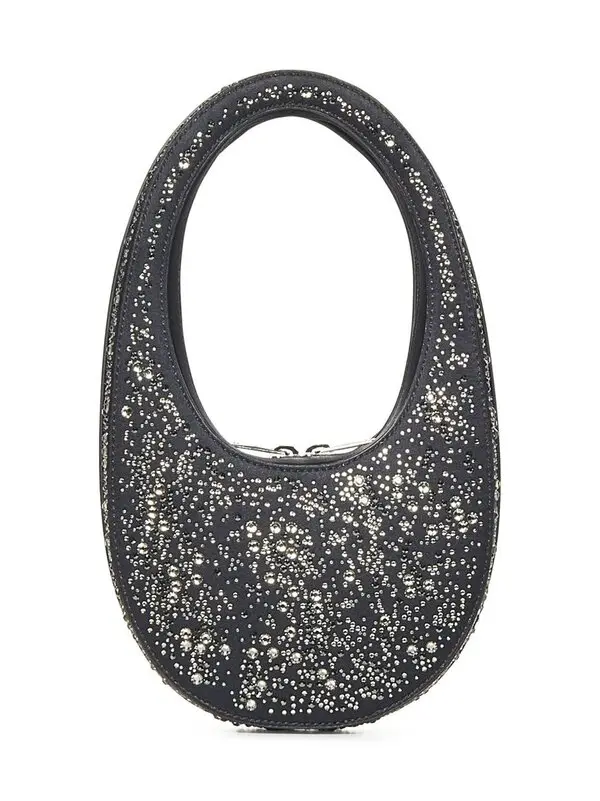 Coperni Crystal-embellished Mini Swipe Tote - Black
