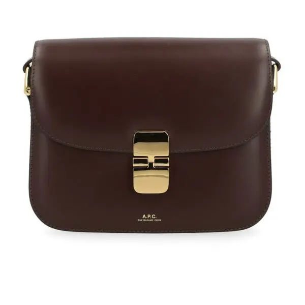 A.p.c. Grace Small Leather Bag - Caffe