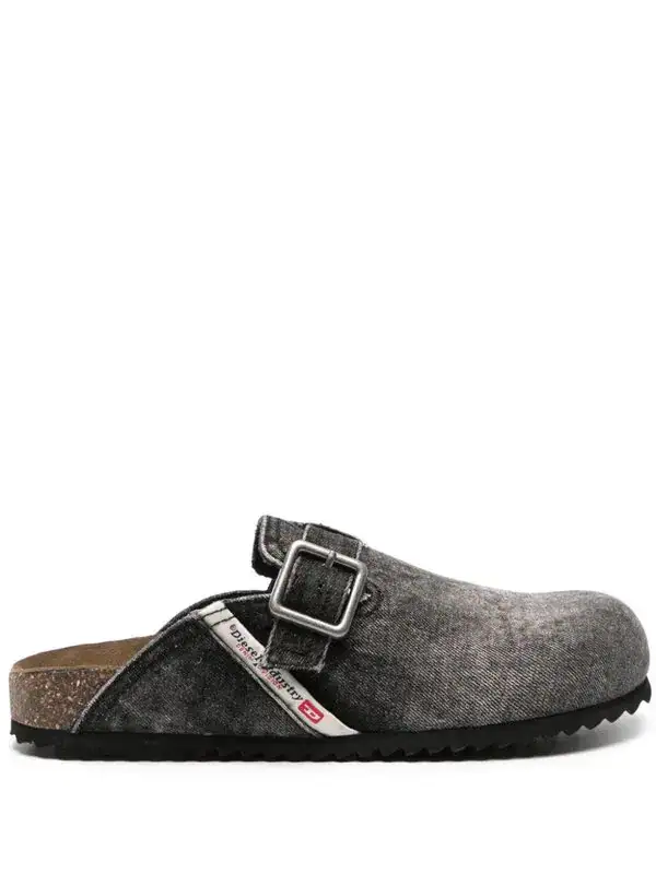 Diesel D-Woodstock Denim Clogs In Black - 40% Off | Editorialist