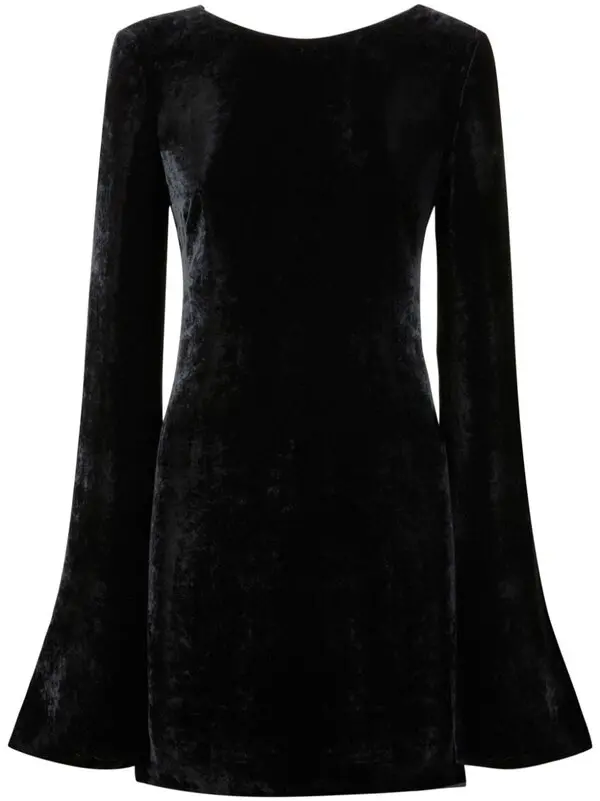 Bally V-back Velvet Mini Dress