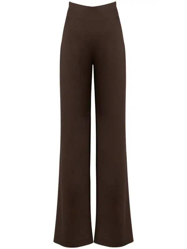 Silvia Tcherassi Palermo High-waisted Straight-leg Trousers - Brown
