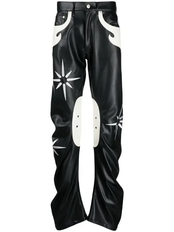 KUSIKOHC Straight-leg Faux Leather Trousers
