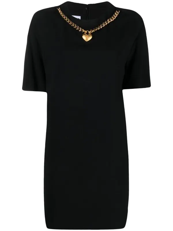 Moschino Heart-charm Crepe Minidress