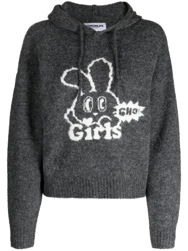 CHOCOOLATE Intarsia-knit Hoodie