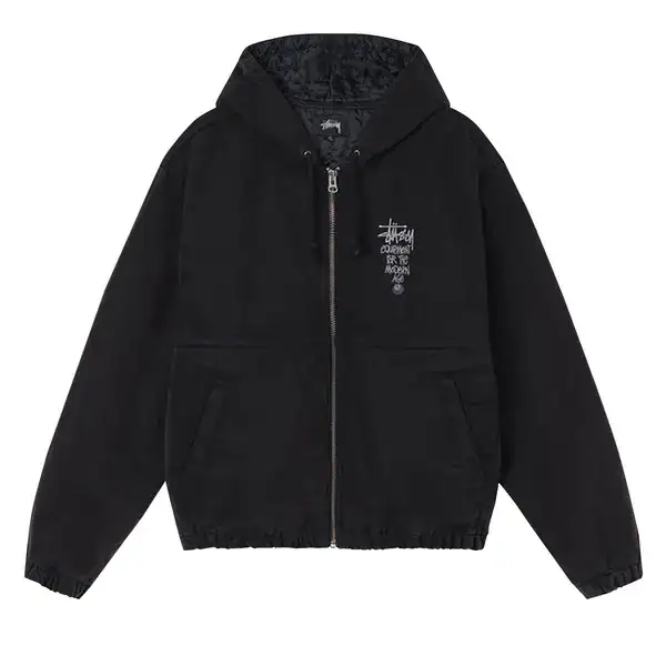 StÜssy Canvas Insulated Work Jacket - Black | Editorialist