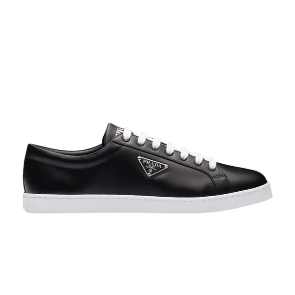 Prada Brushed Leather Sneaker - Black