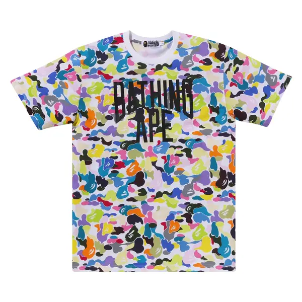 BAPE Multi Camo Nyc Logo Tee - White