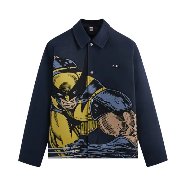 Kith For X-men Wolverine Tapestry Coaches Jacket - Blue