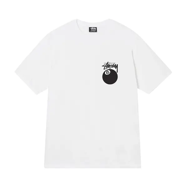 StÜssy 8 Ball Tee - White