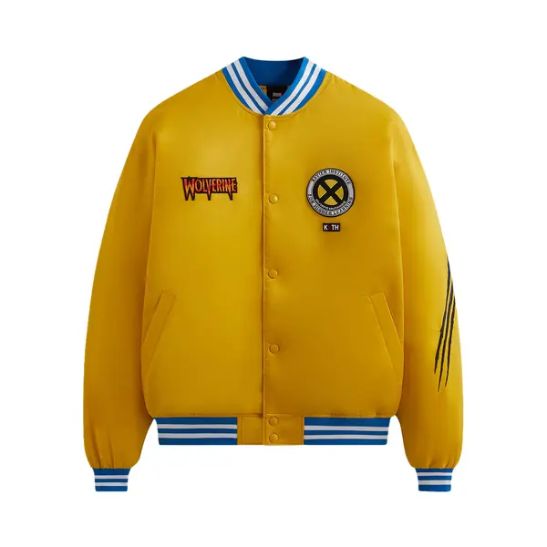 Kith For X-men Wolverine Satin Bomber Jacket - Yellow