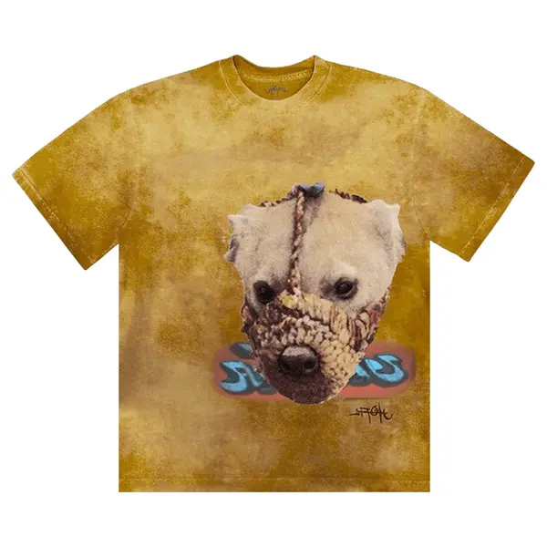 CACTUS JACK BY TRAVIS SCOTT Siren Tie Dye Tee 'mustard