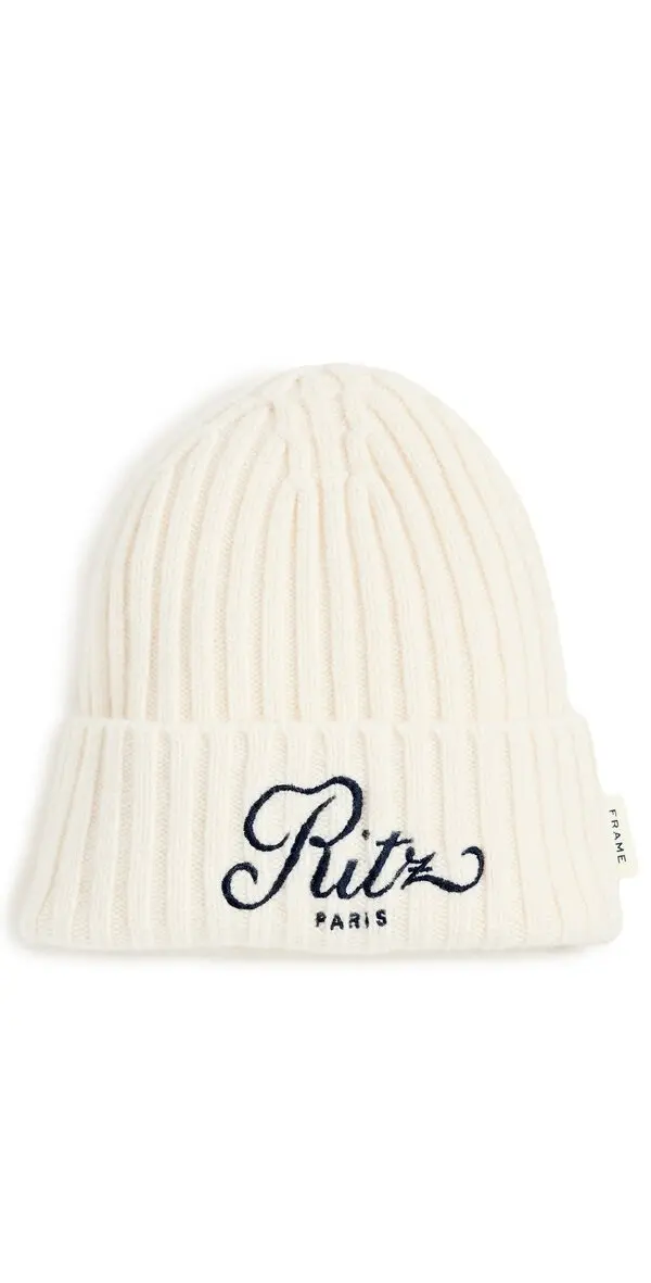 FRAME X Ritz Paris Cashmere Beanie - Off White