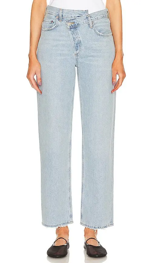 AGOLDE Criss Cross Straight Leg Jeans - Wired
