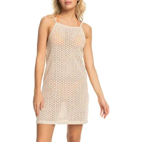 Roxy Love On The Weekend Sheer Cover-Up Dress - Tapioca | Editorialist