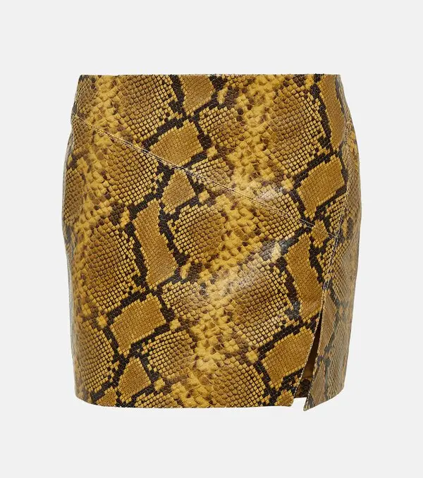 Isabel Marant Blair Snake-effect Leather Miniskirt