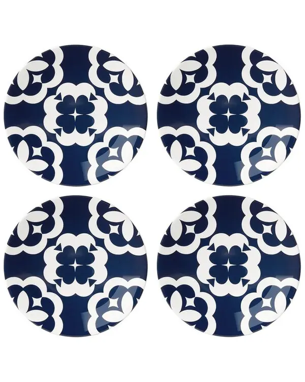 Buy Kate Spade New York Set Of 4 Elegant Geo Accent Plates - Blue At 56 ...
