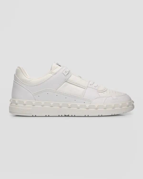 Valentino Garavani Freedots Leather Low-top Sneakers - White