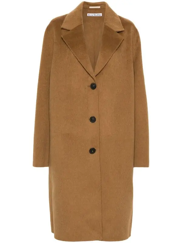 Acne Studios Single-breasted Alpaca Wool-blend Coat