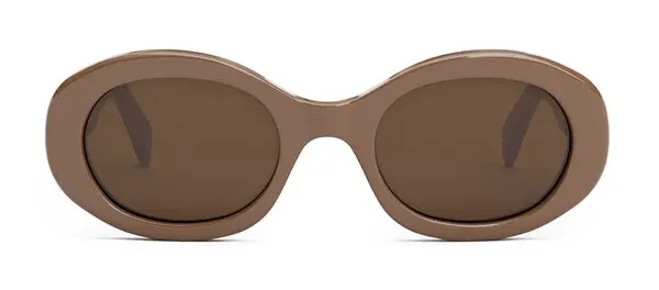Celine Triomphe Cl40194u 45e Oval Sunglasses - Brown  display picture 1
