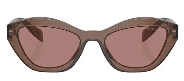 NEW PRADA PRA02SF 17O60B SUNGLASSES PR A02SF 17O60B BROWN WOMEN CAT EYE SPR A02F Prada PR A02S 17O60B Women main image 4