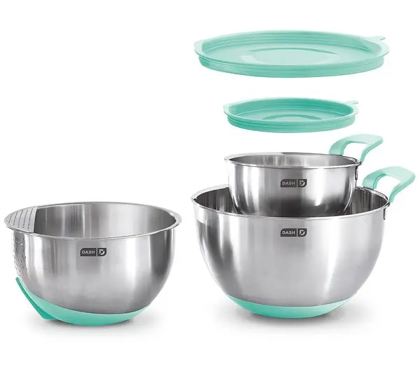 DASH 5pc Stainless Steel Mixing Bowls