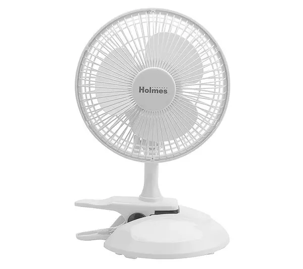 HOLMES 6 Inch Clip/table Personal Fan In White